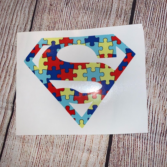 Other | Superman Autism Awareness Puzzle Decal | Poshmark